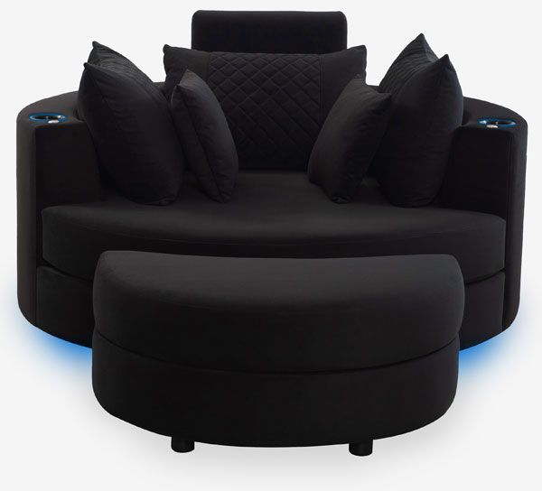 Cuddle Couch With Adjustable Headrest & LED Lighting System